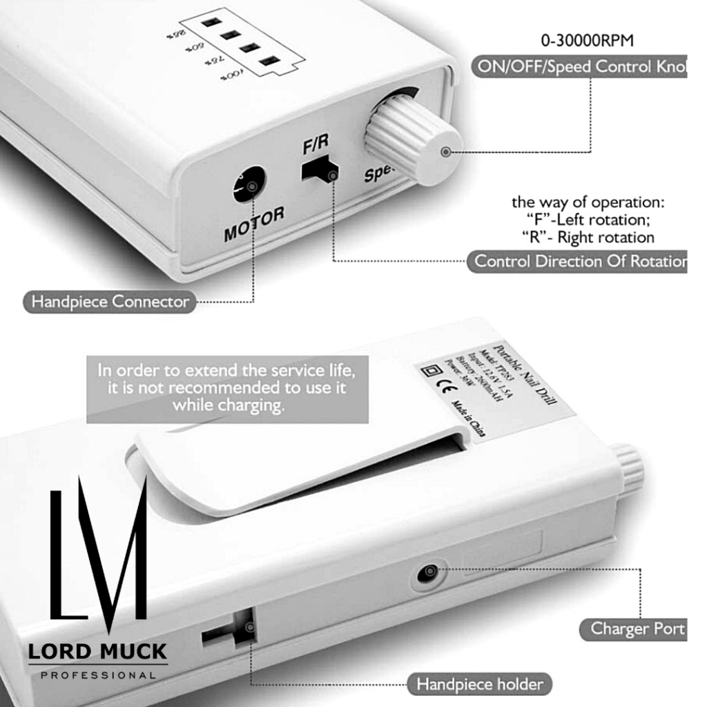Portable Electric File – LORD MUCK PROFESSIONAL