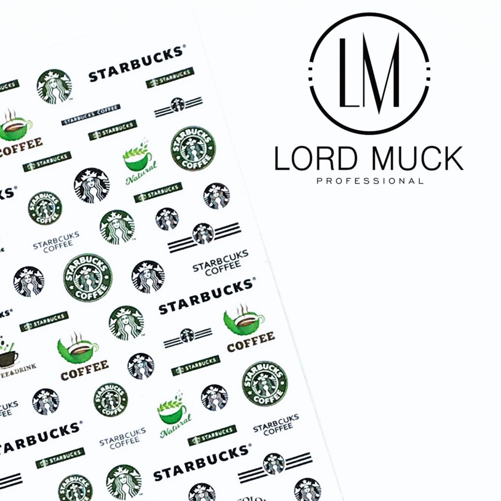 STARBUCKS- Designer Nail Sticker #02 – LORD MUCK PROFESSIONAL