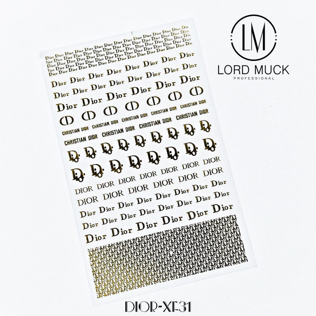 DIOR- Designer Nail Sticker #31 – LORD MUCK PROFESSIONAL