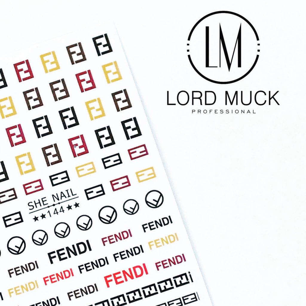 FENDI- Designer Nail Sticker #144 – LORD MUCK PROFESSIONAL